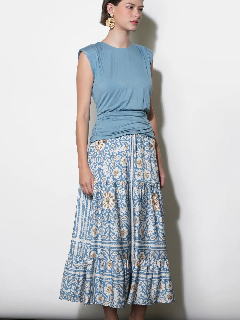 Amelia Tiered Midi Skirt – Swish Avenue